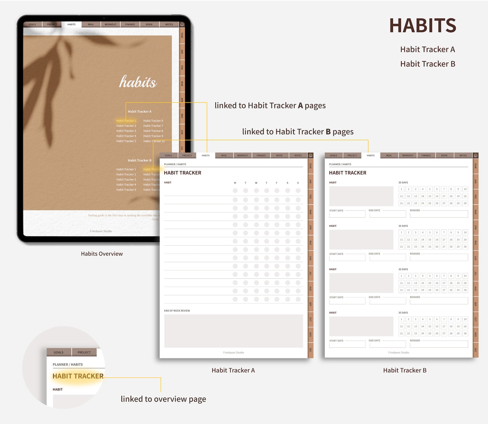 Aesthetic Digital Planner Ipad Planner Digital Planner | Etsy