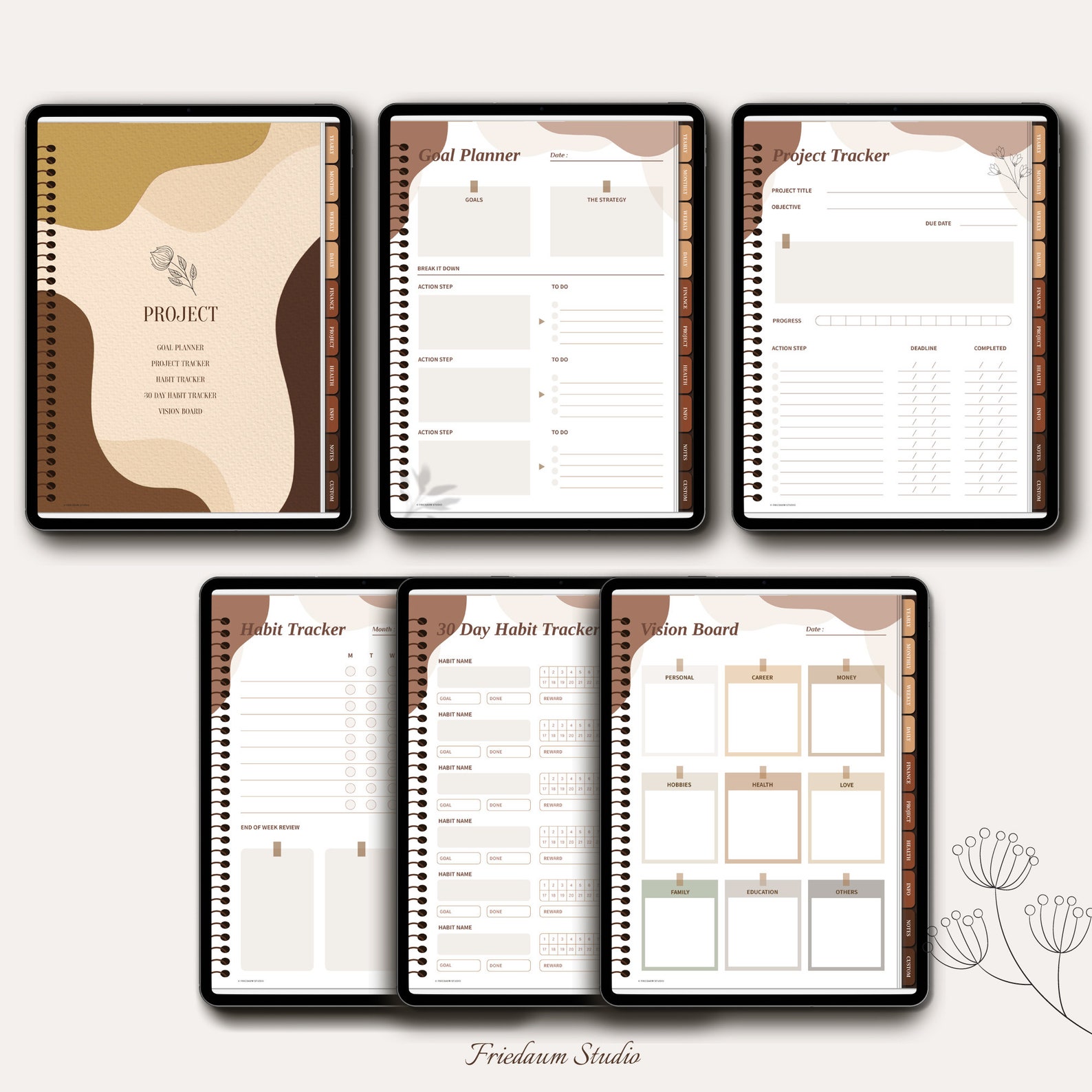 Boho Digital Planner, iPad Planner, Digital Planner, Goodnotes Planner ...