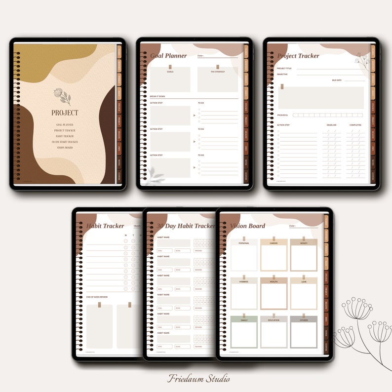 Boho Digital Planner Ipad Planner Digital Planner Goodnotes - Etsy