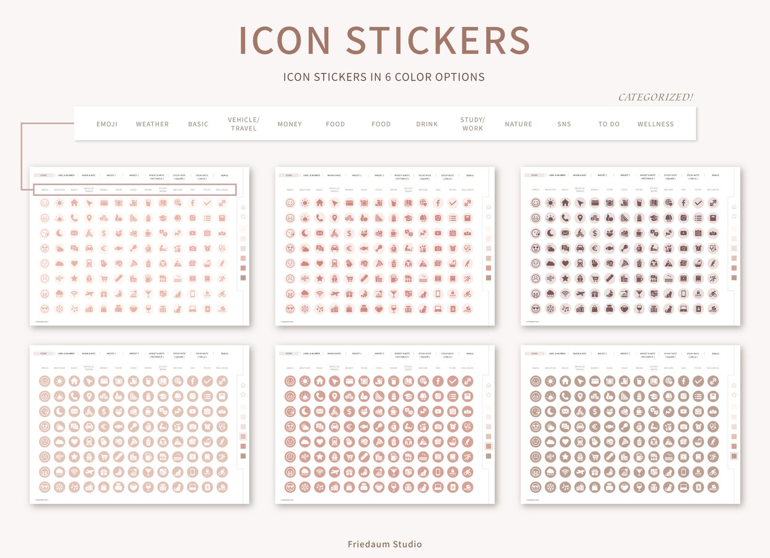 Digital Stickers Set | Pink Edition | Essentials Digital Planner ...