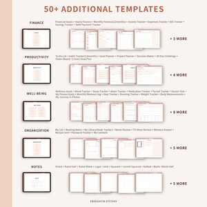 UNDATED Digital Planner, Lovely Pink Life Planner, iPad Notability ...