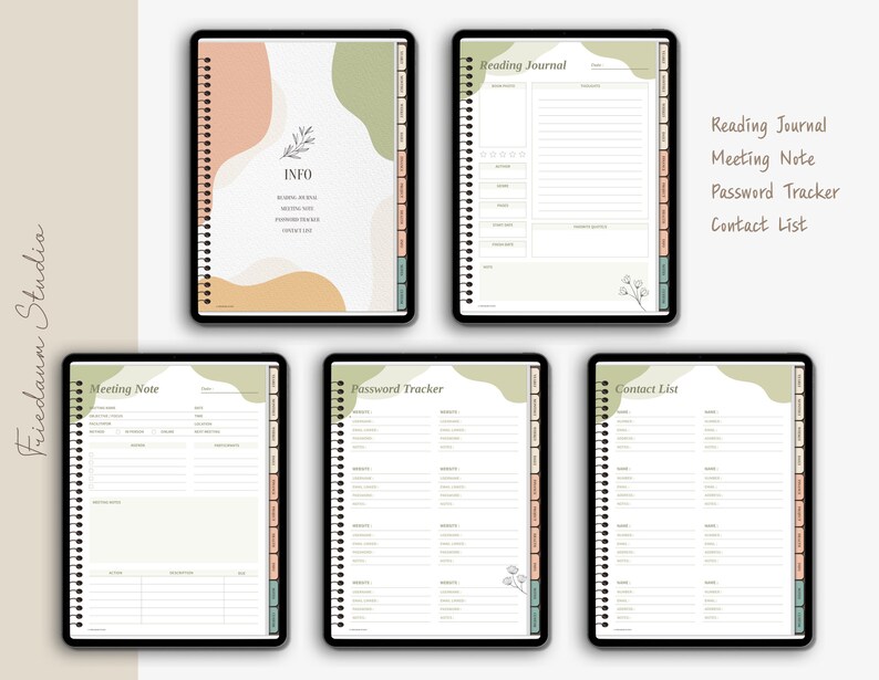 PASTEL Digital Planner, iPad Planner, Digital Planner, Goodnotes ...