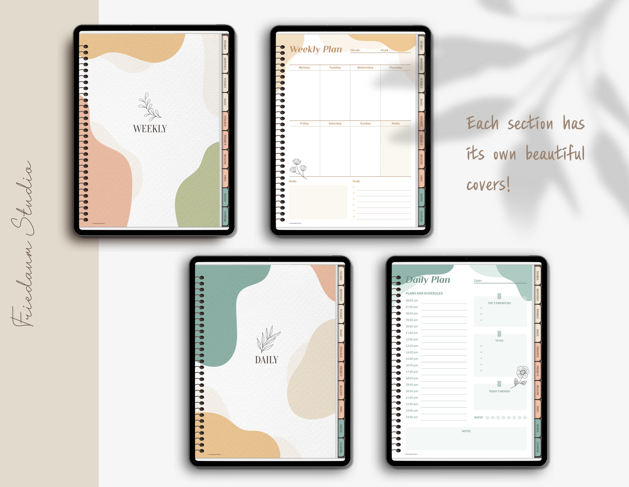 PASTEL Digital Planner, iPad Planner, Digital Planner, Goodnotes ...
