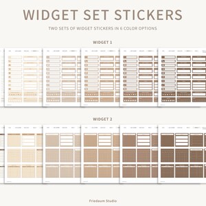 Digital Stickers Set | Brown Edition | Digital Planner Stickerbook for ...