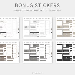 Digital Stickers Set | Black Edition | Digital Planner Stickers ...