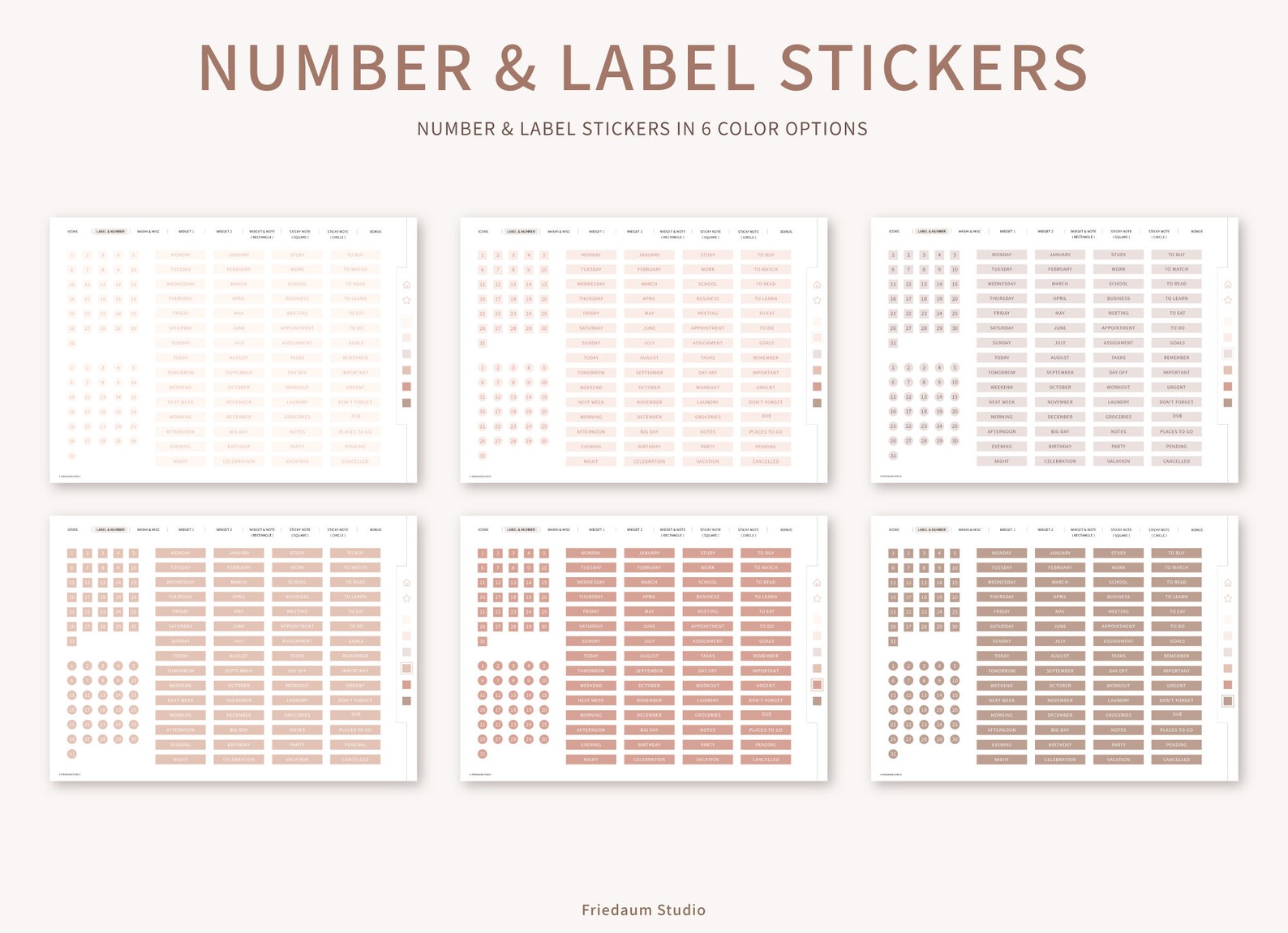 Digital Stickers Set | Pink Edition | Essentials Digital Planner ...
