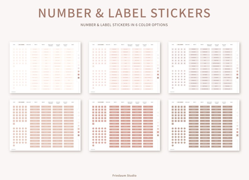 Digital Stickers Set | Pink Edition | Essentials Digital Planner ...