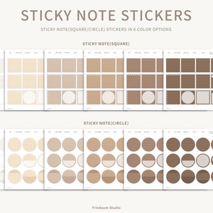 Digital Stickers Set | Brown Edition | Digital Planner Stickerbook for ...