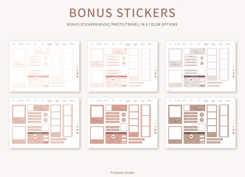 Digital Stickers Set Pink Edition Essentials Digital Planner Stickers ...