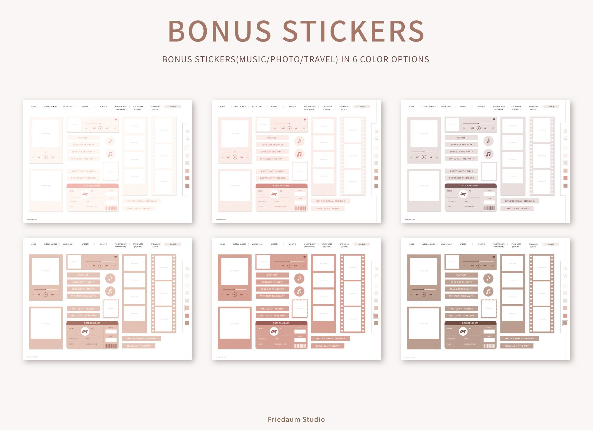 Digital Stickers Set | Pink Edition | Essentials Digital Planner ...