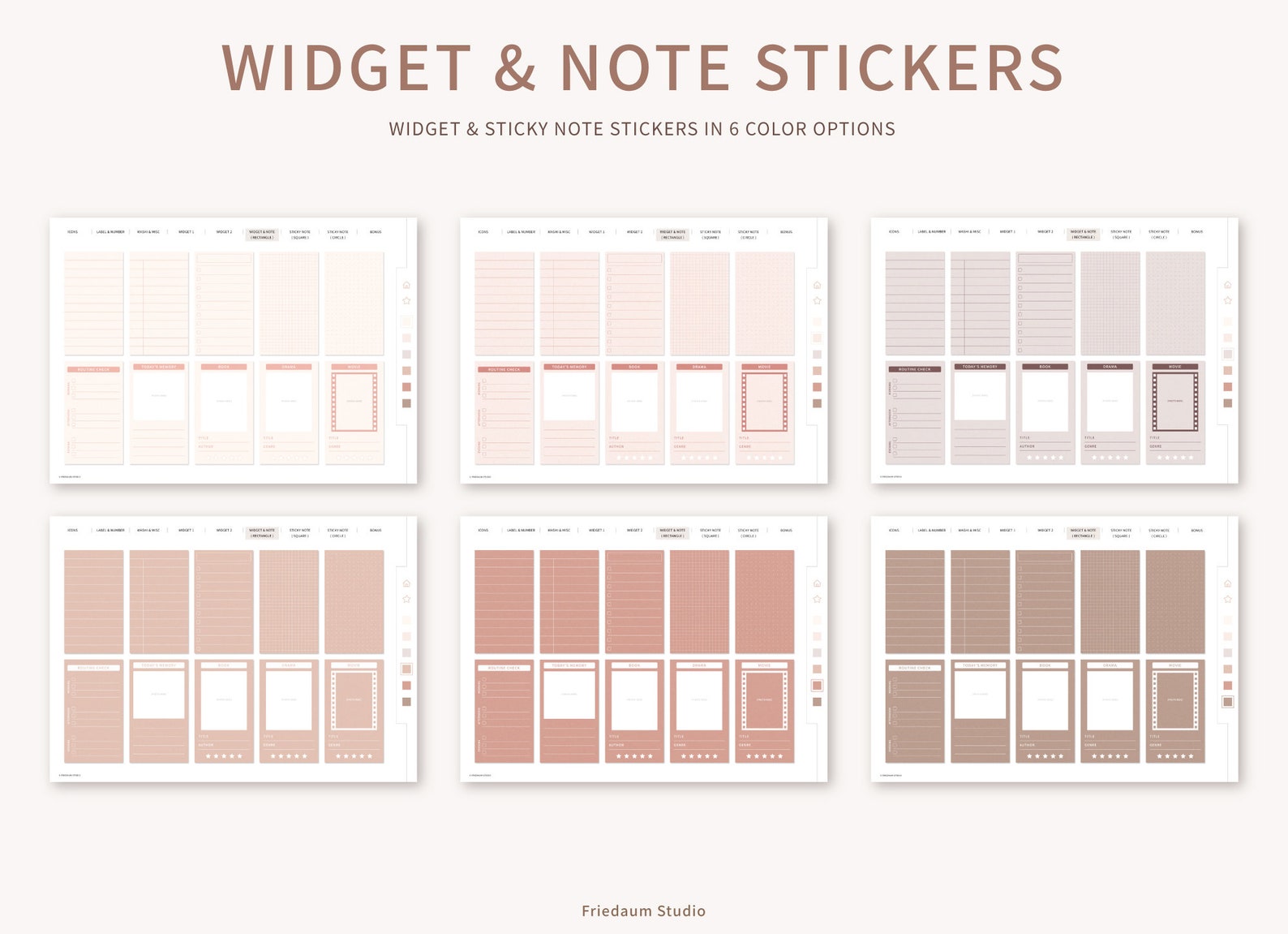 Digital Stickers Set Pink Edition Essentials Digital Planner Stickers ...