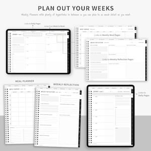 UNDATED Digital Planner, Minimalist Black Life Planner, iPad Notability ...