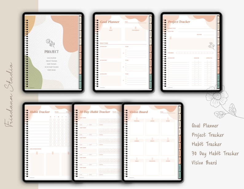 PASTEL Digital Planner, iPad Planner, Digital Planner, Goodnotes ...