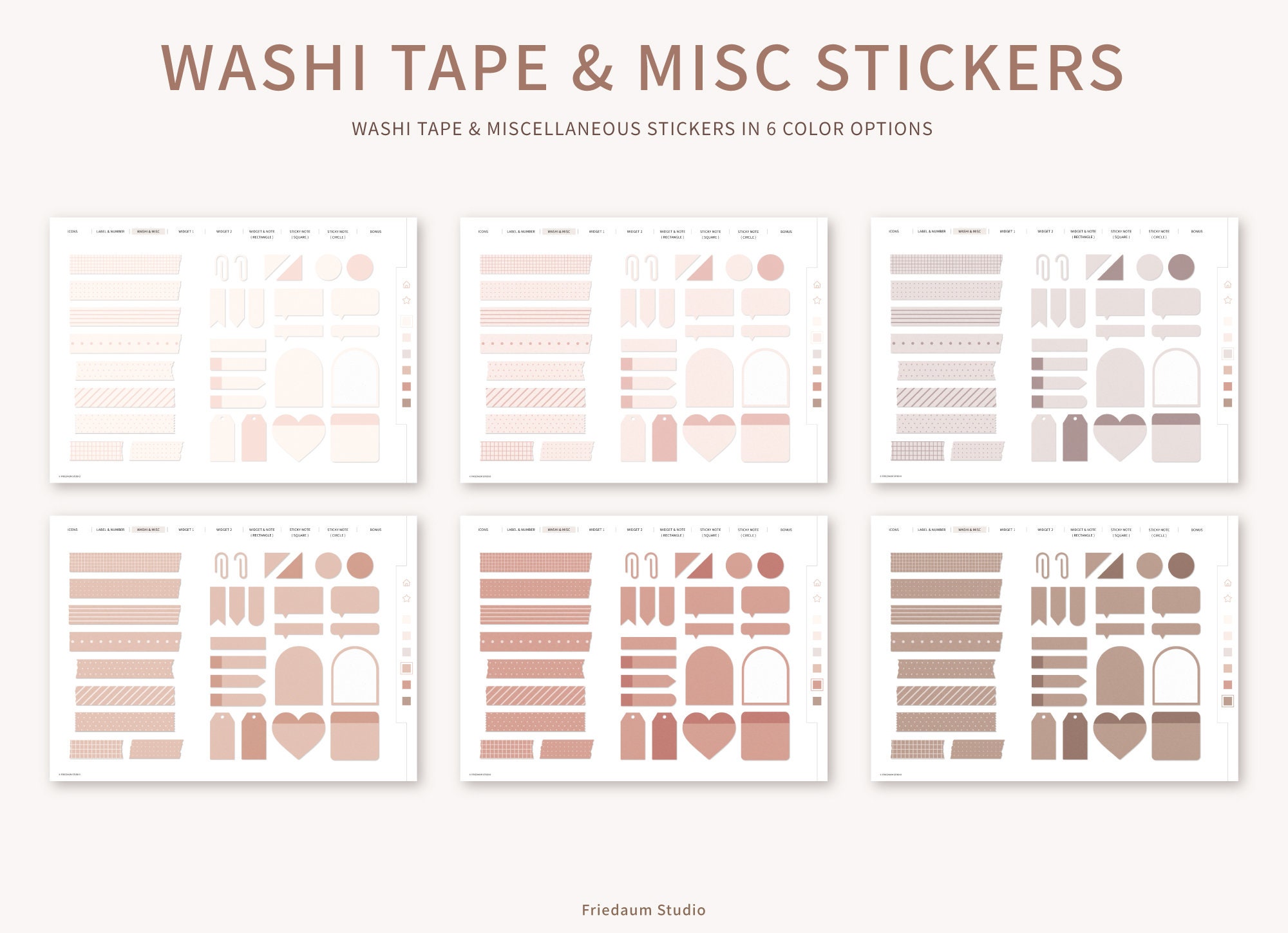 Digital Stickers Set | Pink Edition | Essentials Digital Planner ...