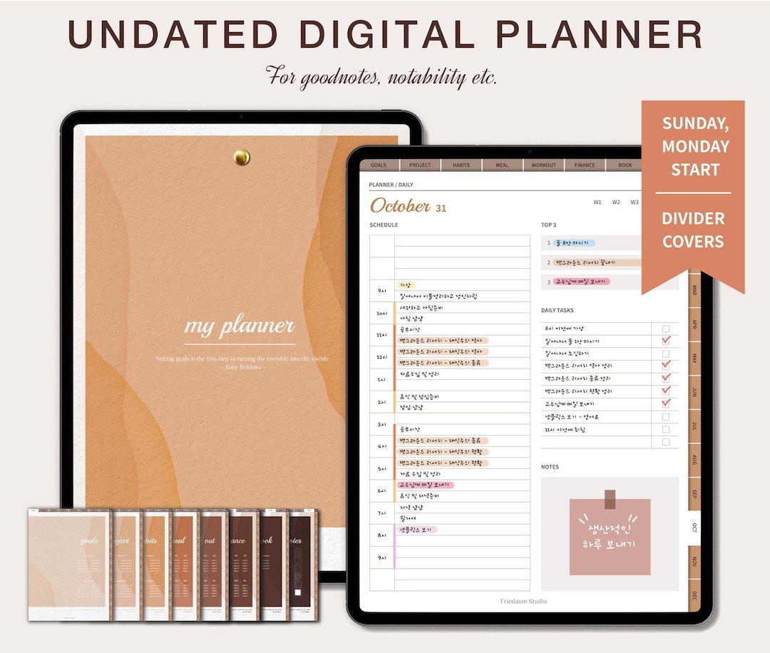 Aesthetic Digital Planner, iPad Planner, Digital Planner, Goodnotes ...