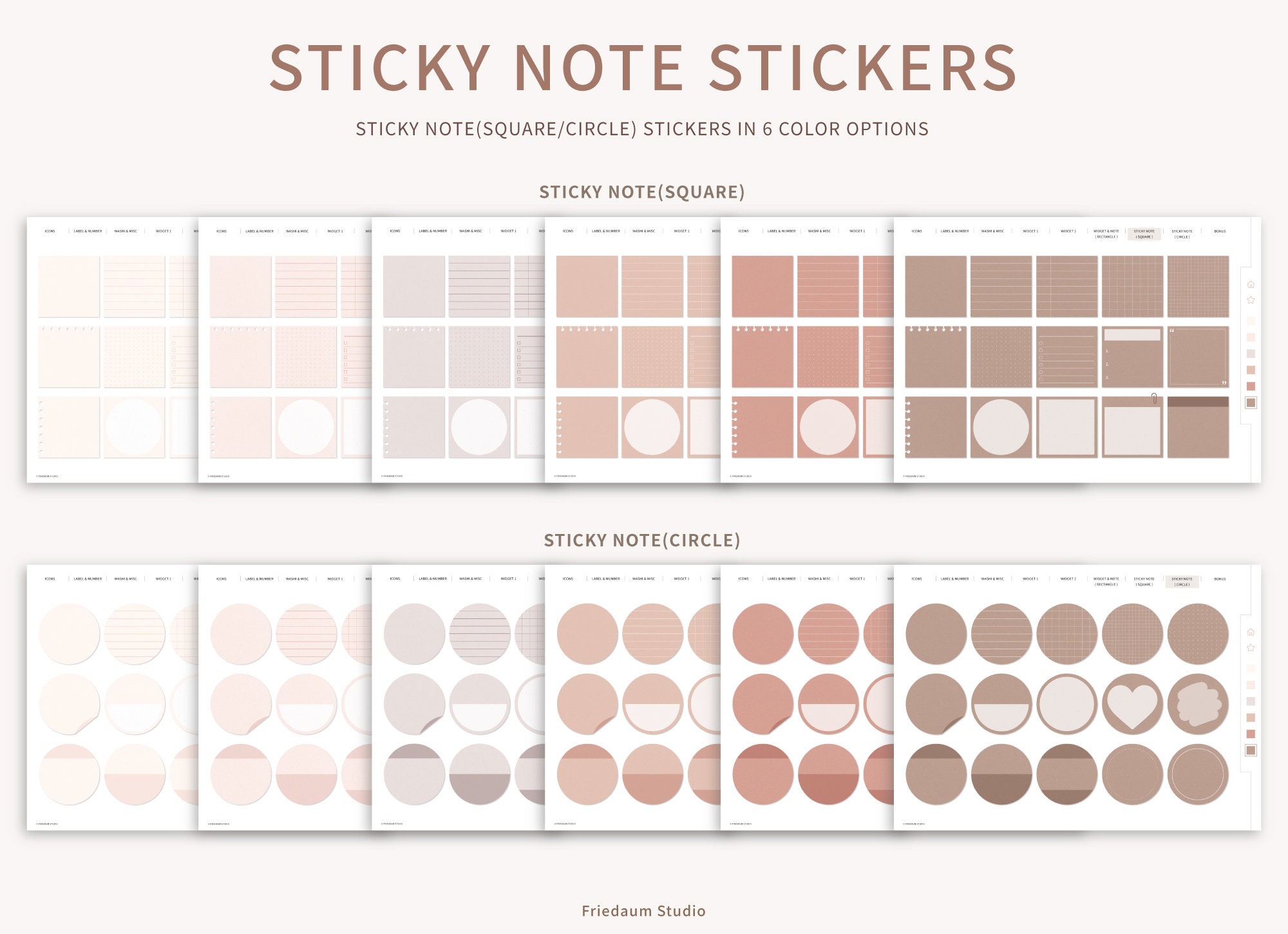 Digital Stickers Set Pink Edition Essentials Digital Planner Stickers ...