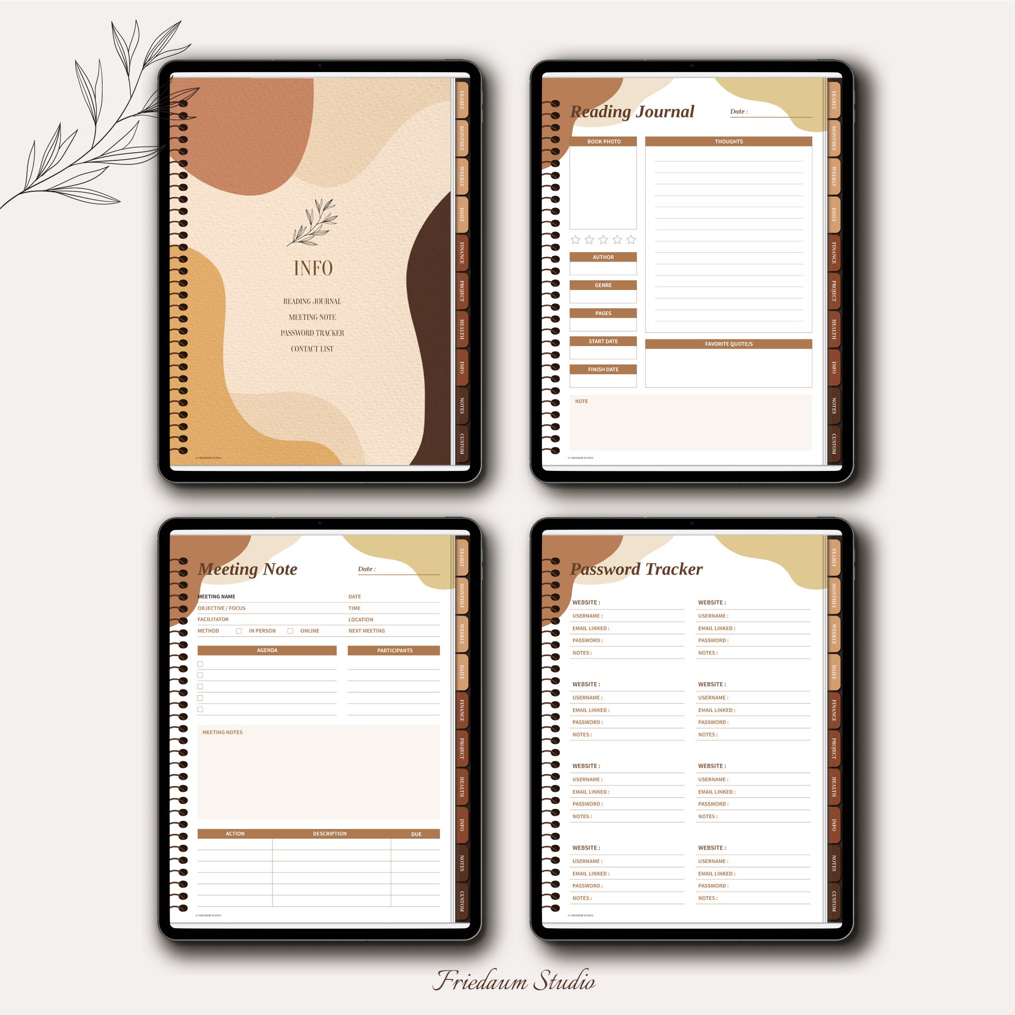 Boho Digital Planner, iPad Planner, Digital Planner, Goodnotes Planner ...