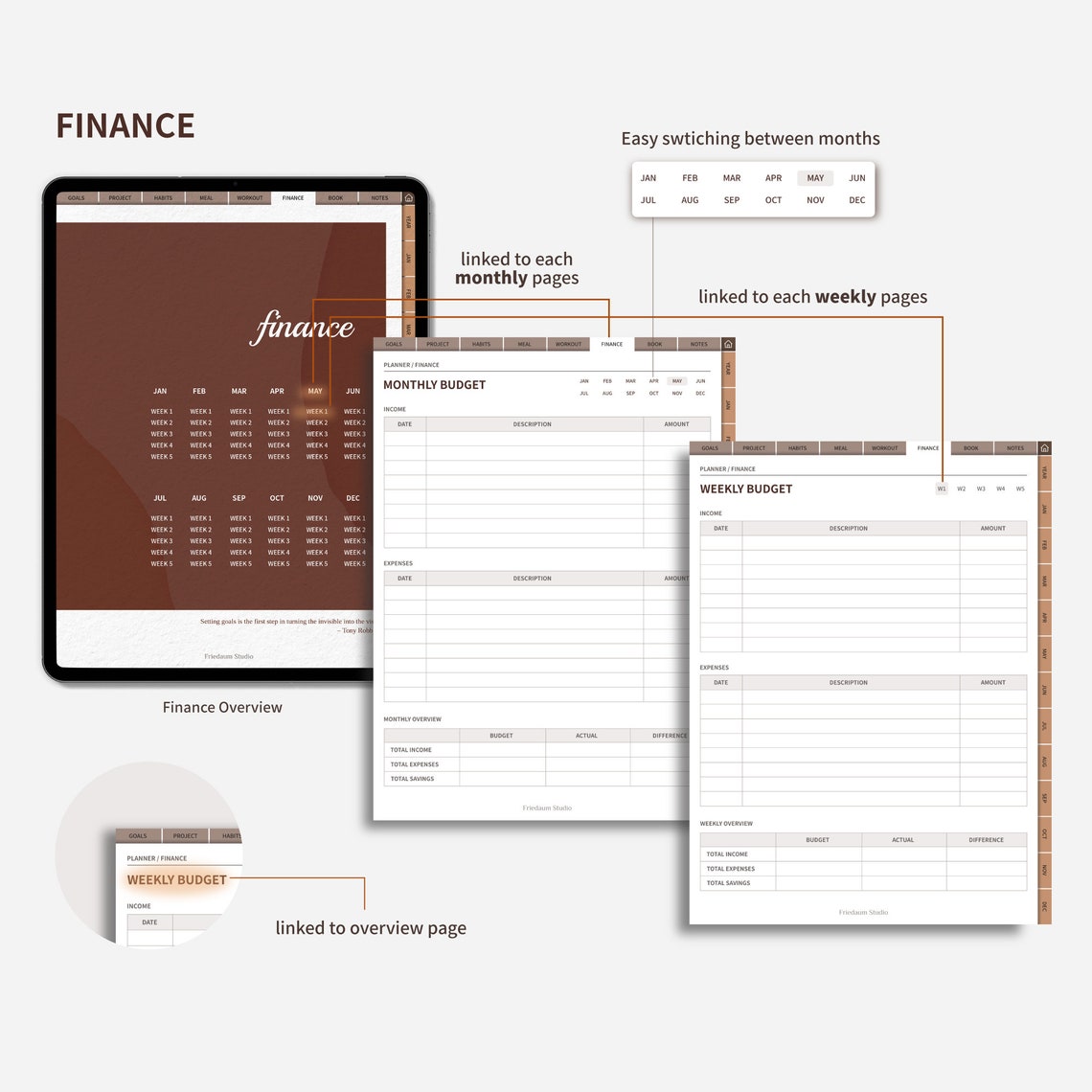 Aesthetic Digital Planner Ipad Planner Digital Planner - Etsy