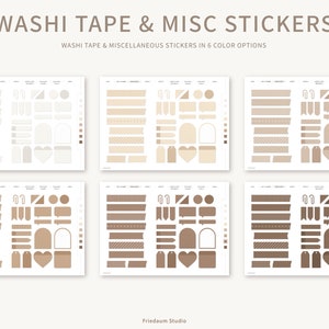 Digital Stickers Set | Brown Edition | Digital Planner Stickerbook for ...