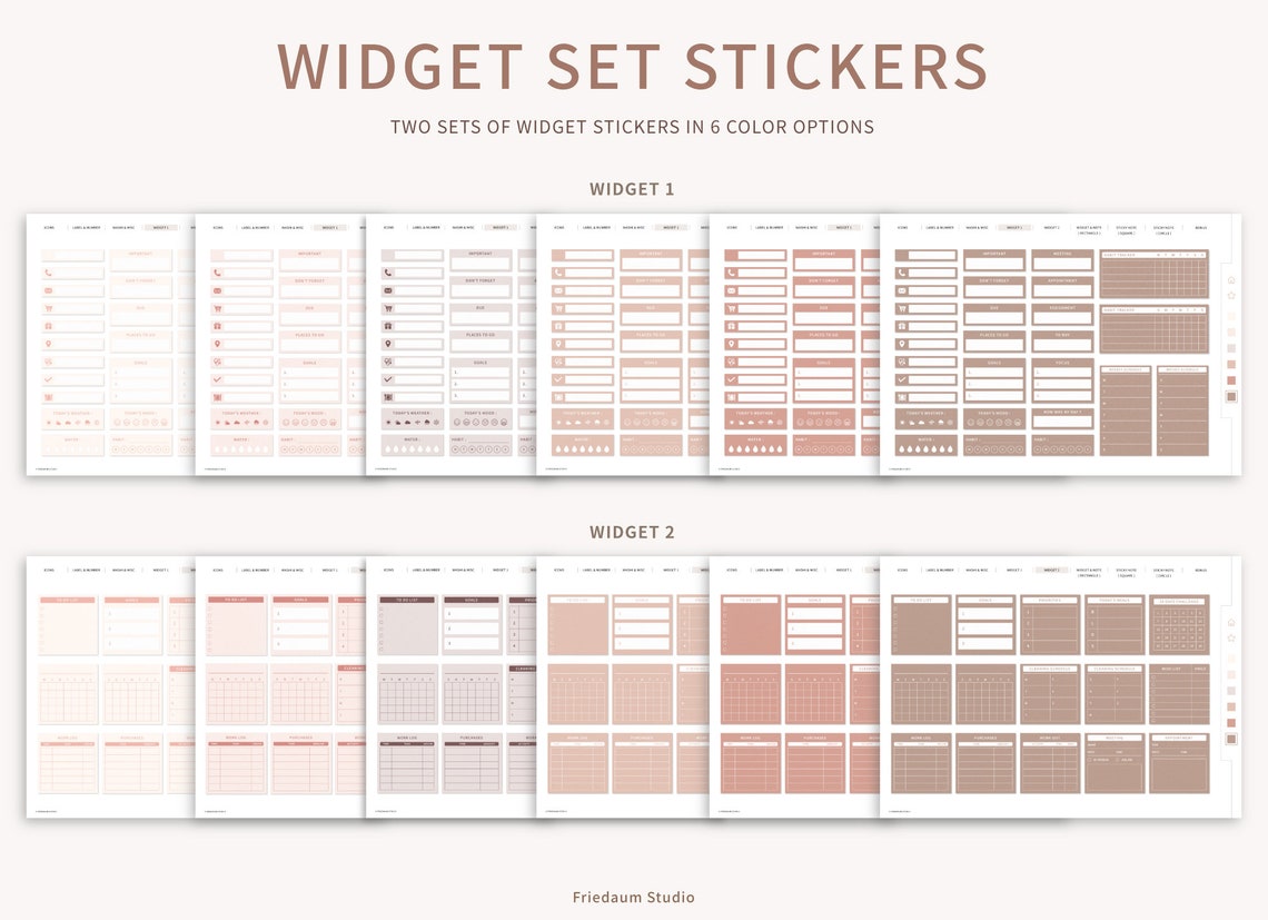 Digital Stickers Set | Pink Edition | Essentials Digital Planner ...