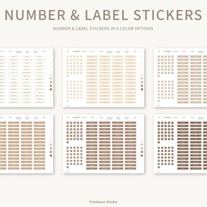 Digital Stickers Set | Brown Edition | Digital Planner Stickerbook for ...