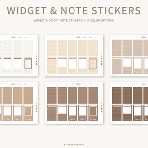 Digital Stickers Set | Brown Edition | Digital Planner Stickerbook for ...