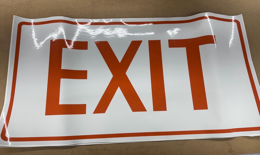 18”x 36” Exit Vinyl Decal - Etsy