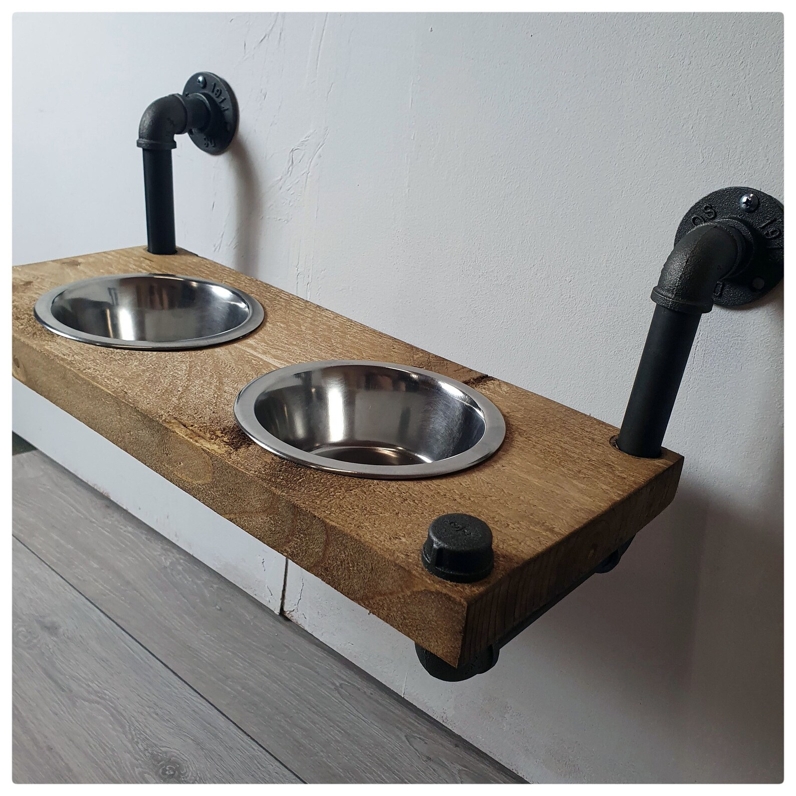 Wall Mounted Dog Bowl/ Pet Feeder - Etsy