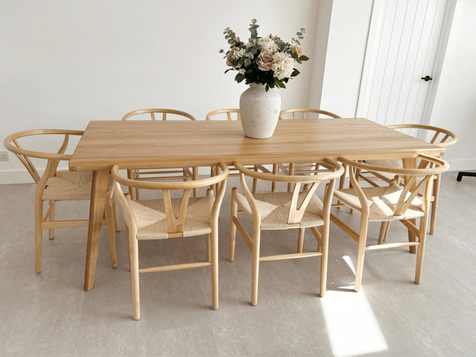 Scandi Style Dining Table - Solid Oak - Etsy UK