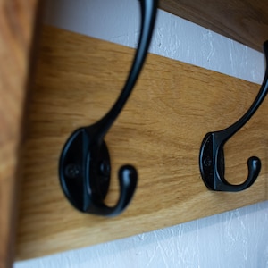 Slim Coat Rack & Narrow Shelf, Solid Oak, Sizes From 30cm to 120cm - Etsy