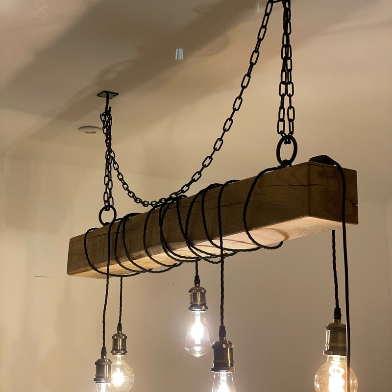 Wood Beam Light Fixture - Etsy