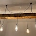 Hanging Beam Ceiling Light Solid Oak - Etsy