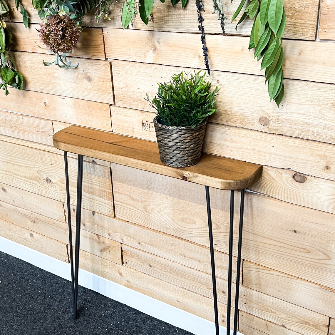 Rounded Edge Narrow Console Table - Etsy