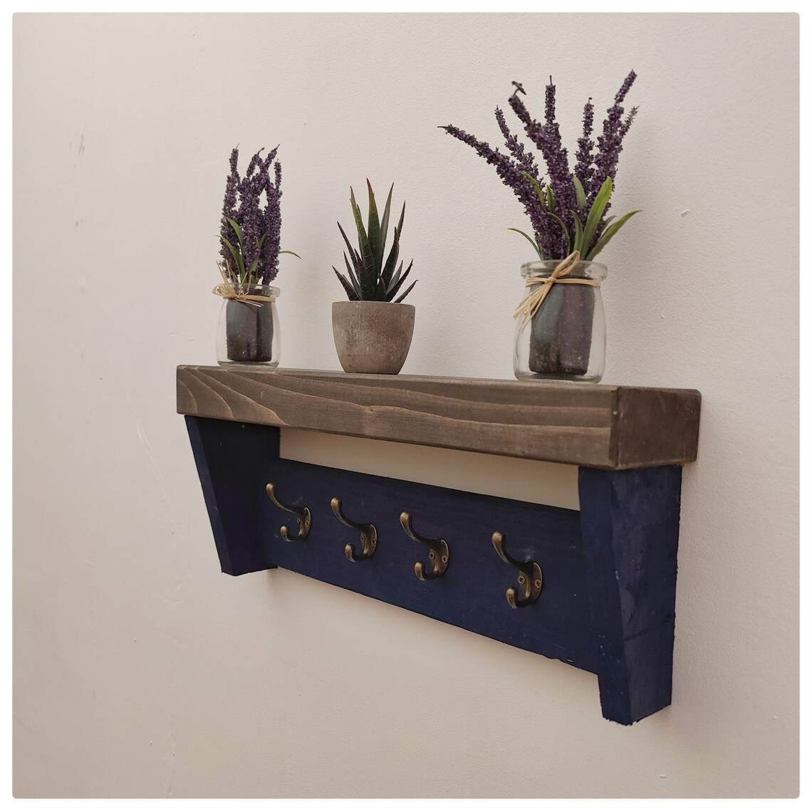 Rustic Coat Hook With Shelf - Etsy