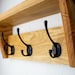 Slim Coat Rack & Narrow Shelf, Solid Oak, Sizes From 30cm to 120cm - Etsy