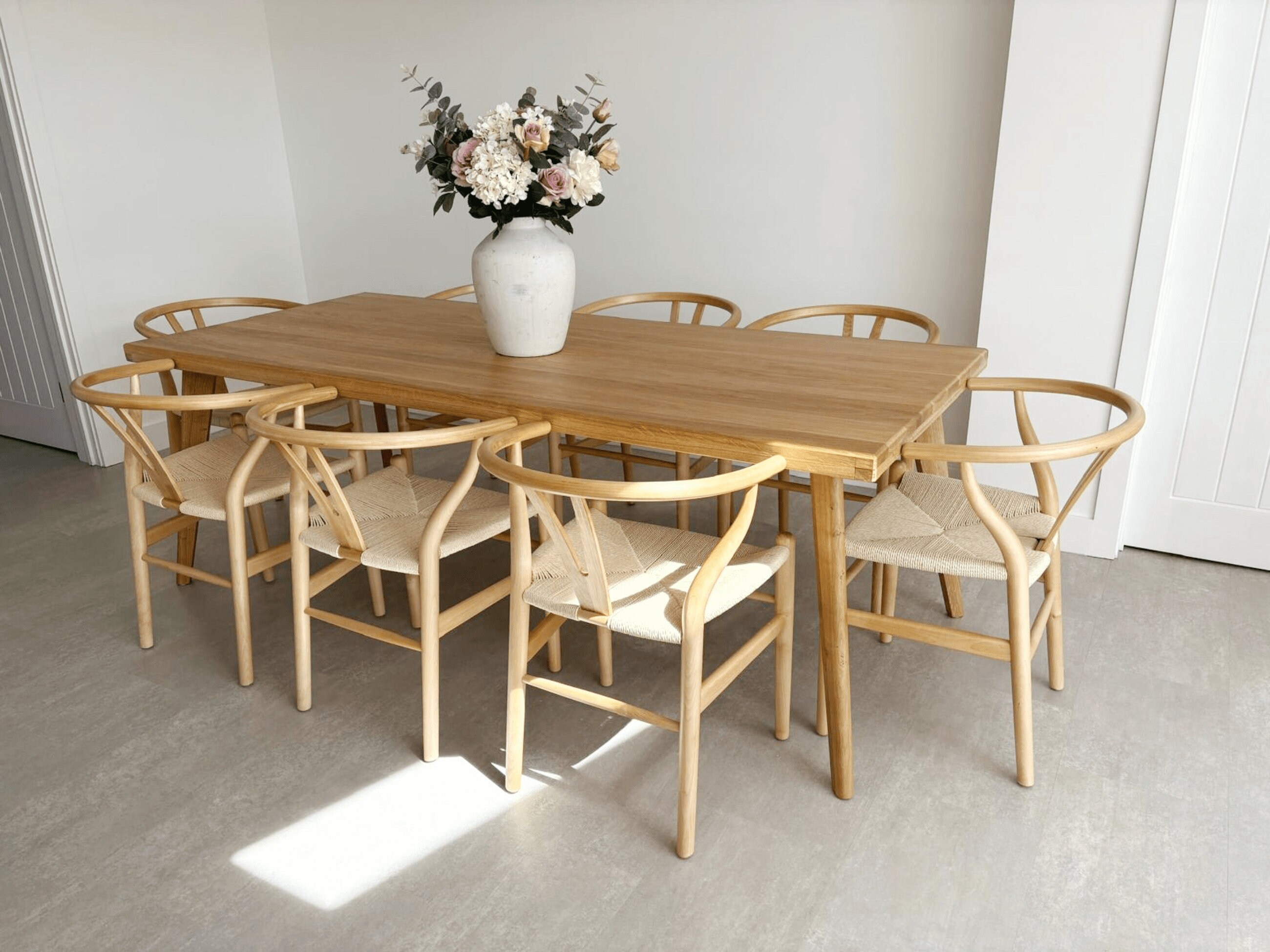 Scandi Style Dining Table - Solid Oak - Etsy UK