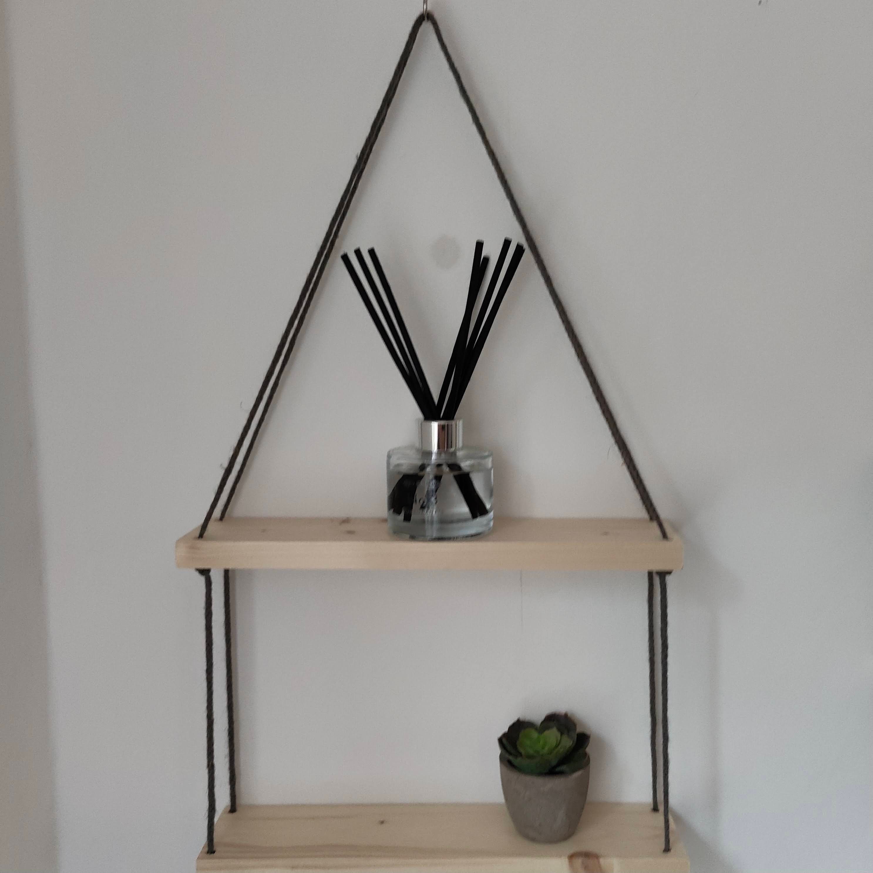 Narrow Hanging Rope Shelf - Etsy