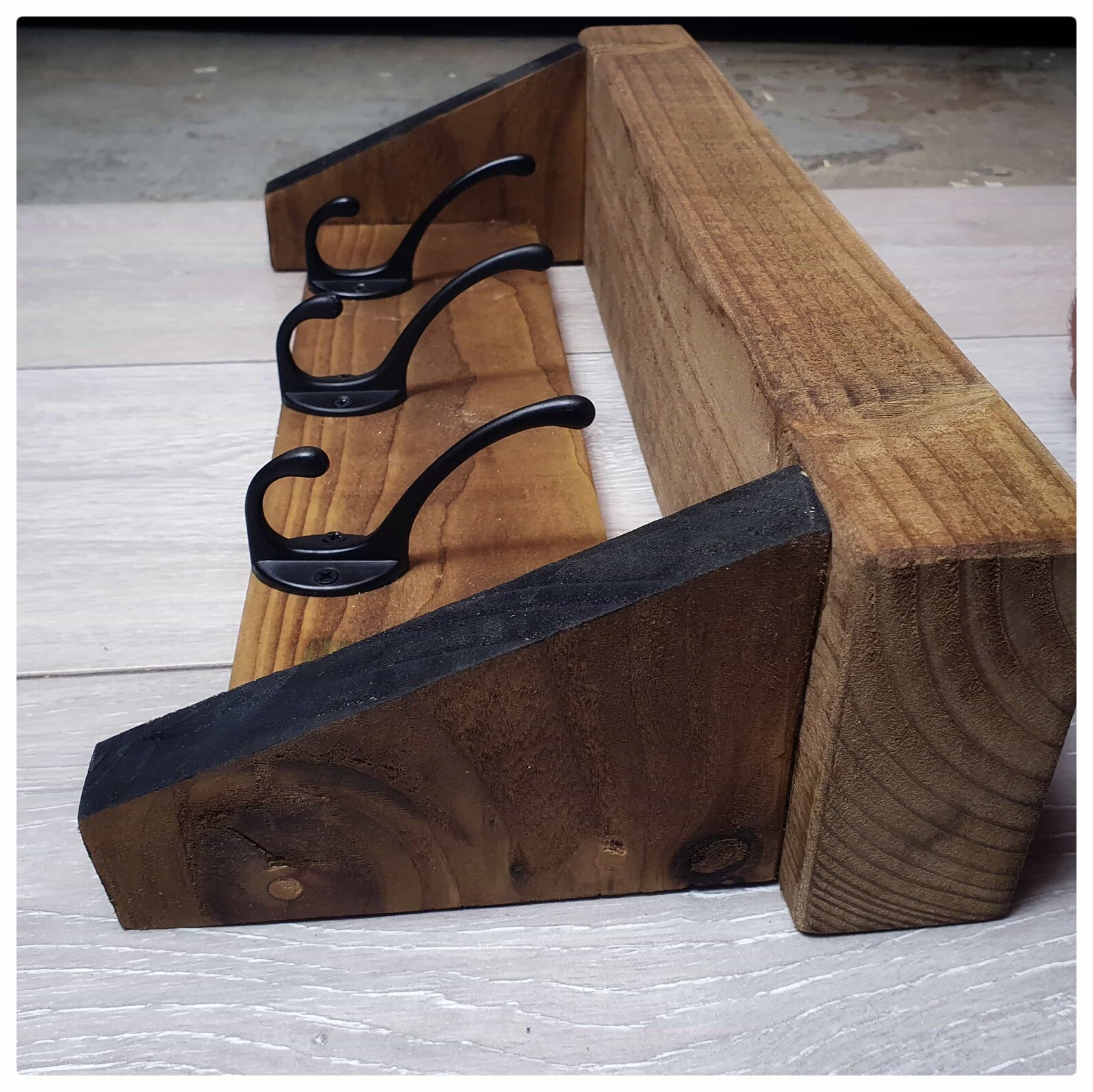 Rustic Coat Hook With Shelf - Etsy