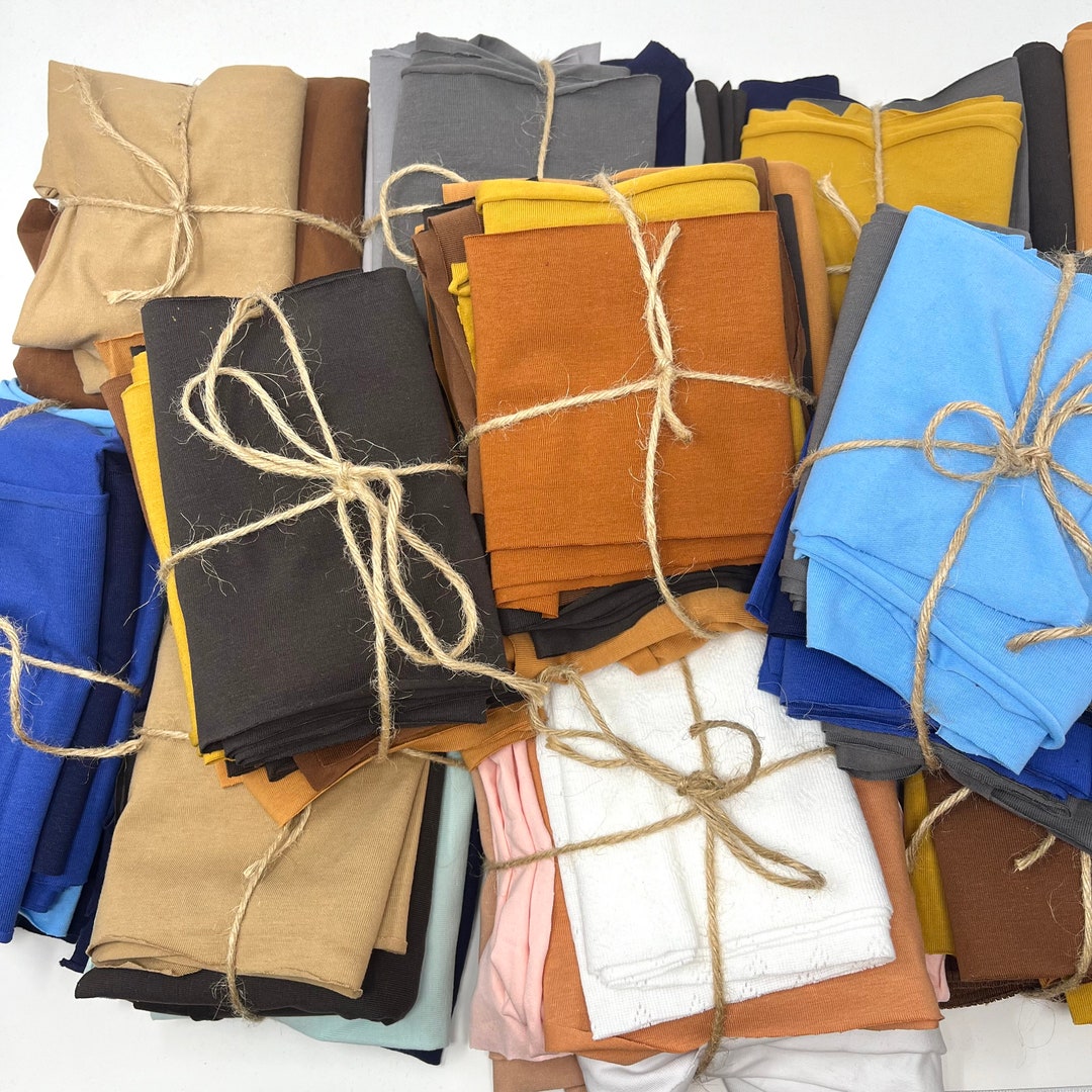 SURPRISE Fabric Scraps Remnant Jersey Stretch Fabric Doll's Clothes ...