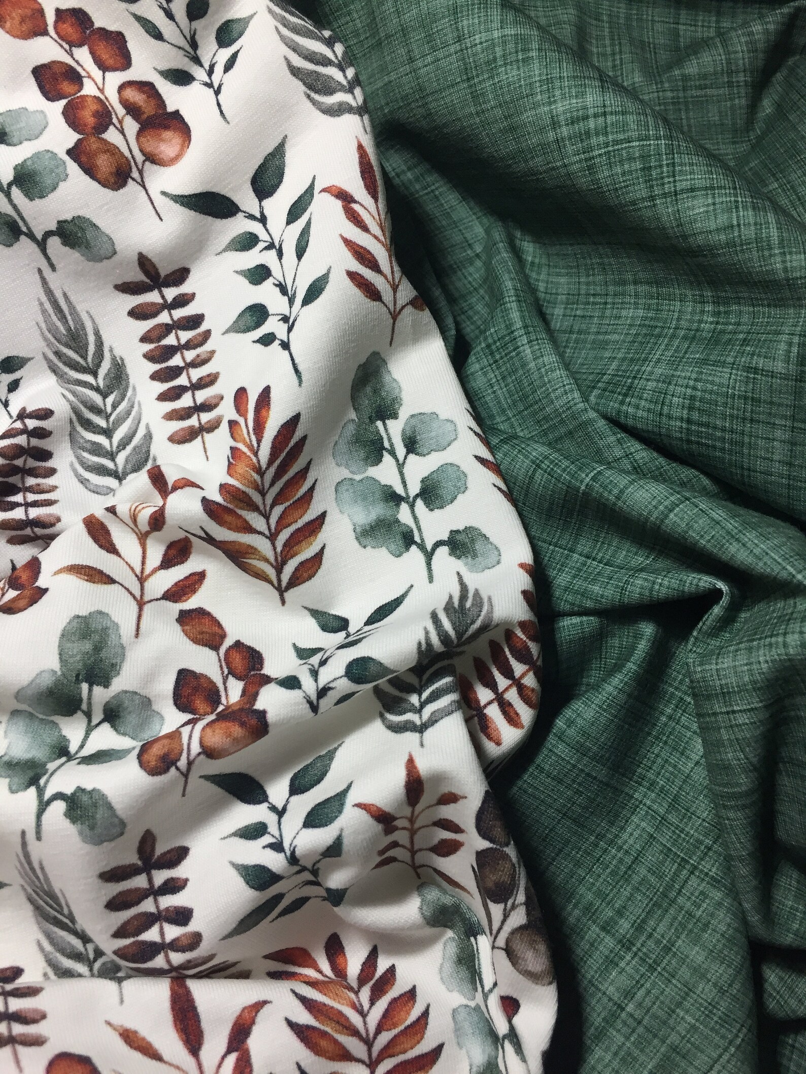 Autumn Leaves Cotton Jersey Fabric Autumnal Fabric Stretch - Etsy UK