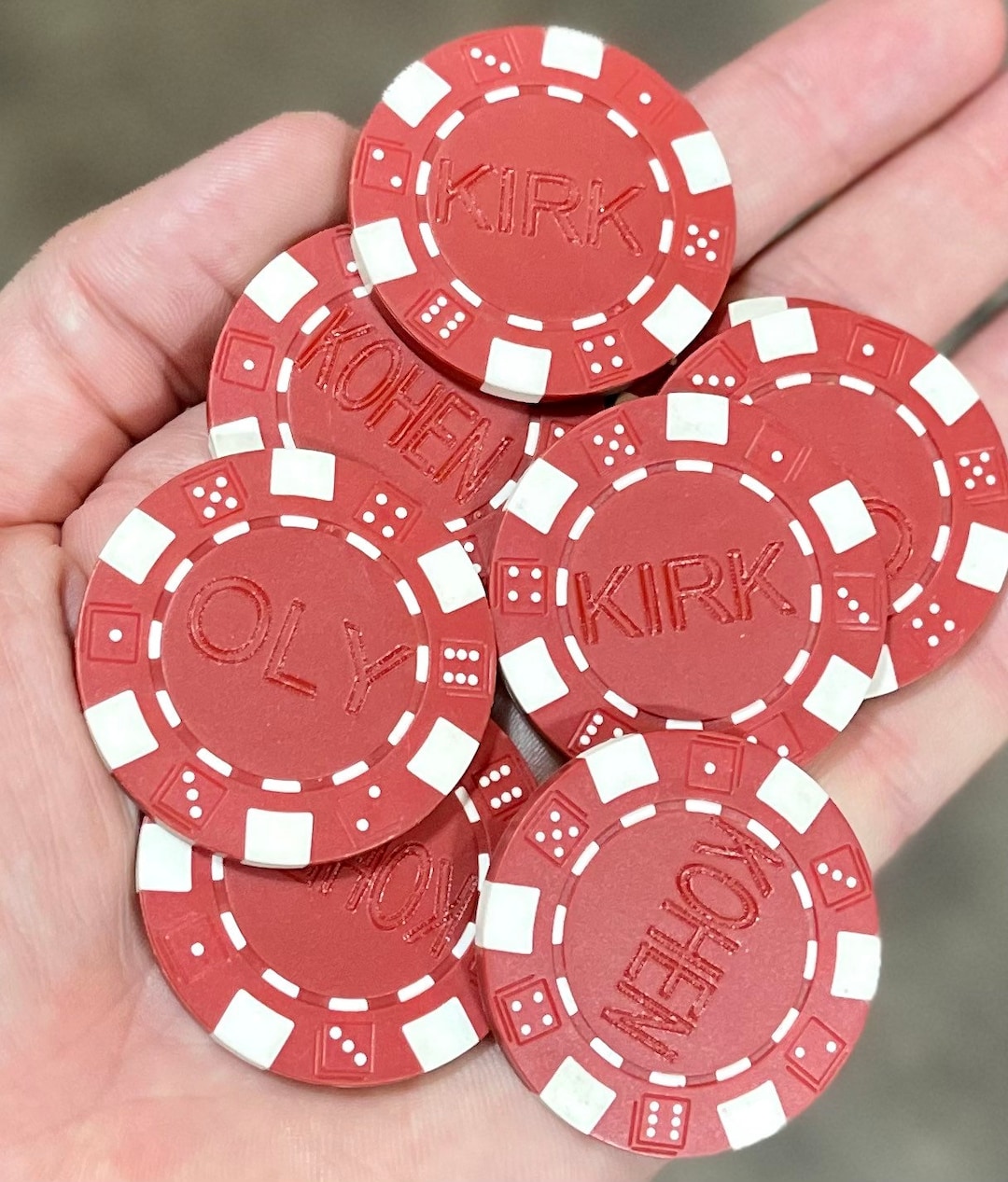 Custom Laser Engraved Poker Chips. Great for Weddings. Golf Markers ...
