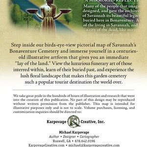 Bonaventure Cemetery Illustrated Map (folded) - Etsy