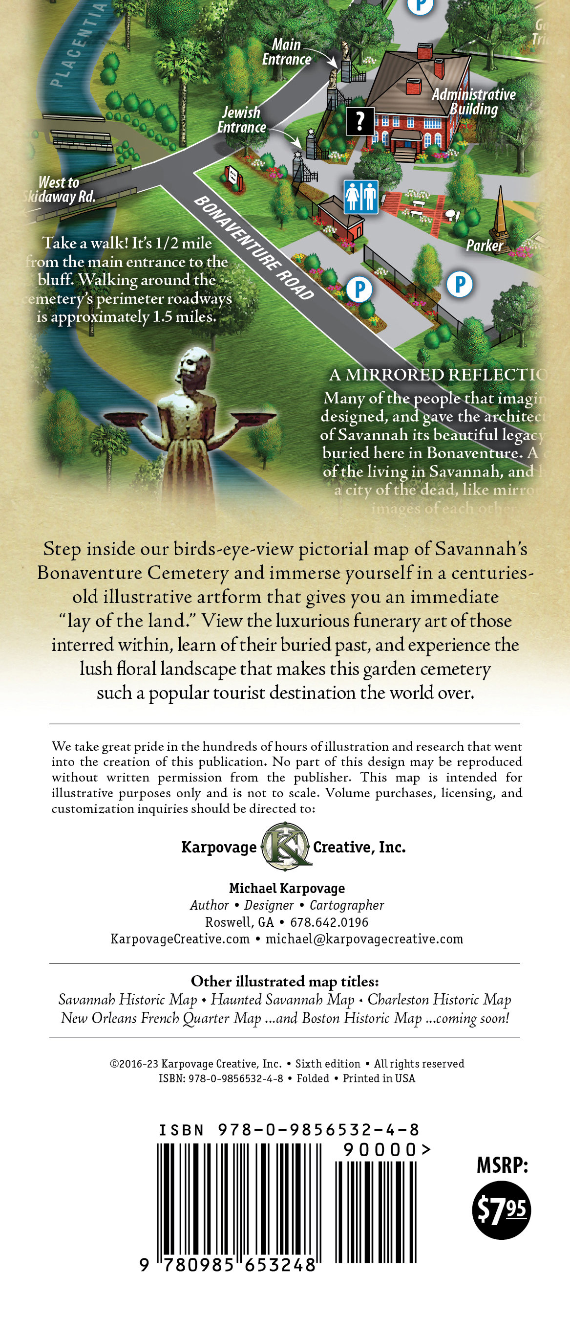 Bonaventure Cemetery Illustrated Map (folded) - Etsy