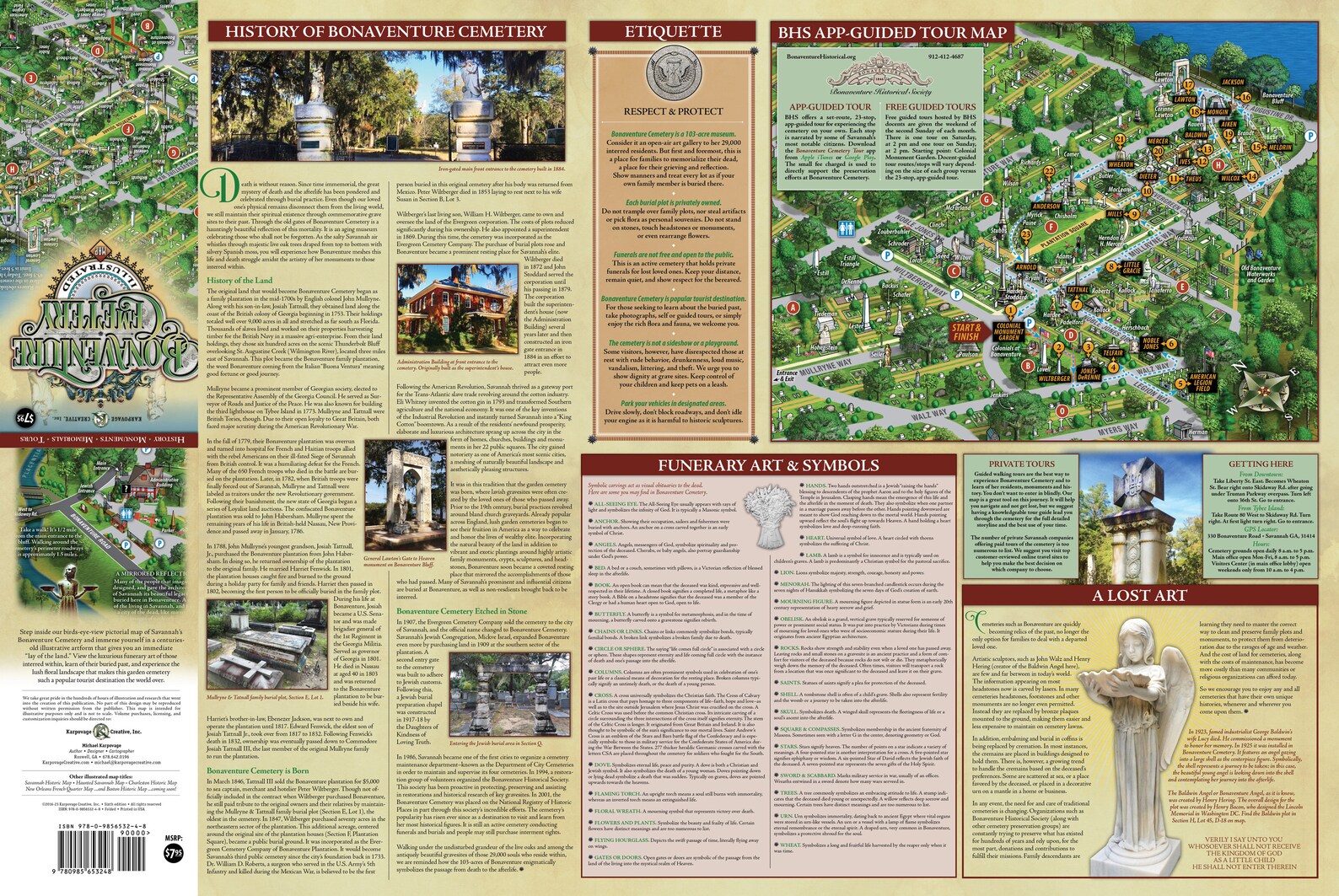Bonaventure Cemetery Illustrated Map (folded) - Etsy