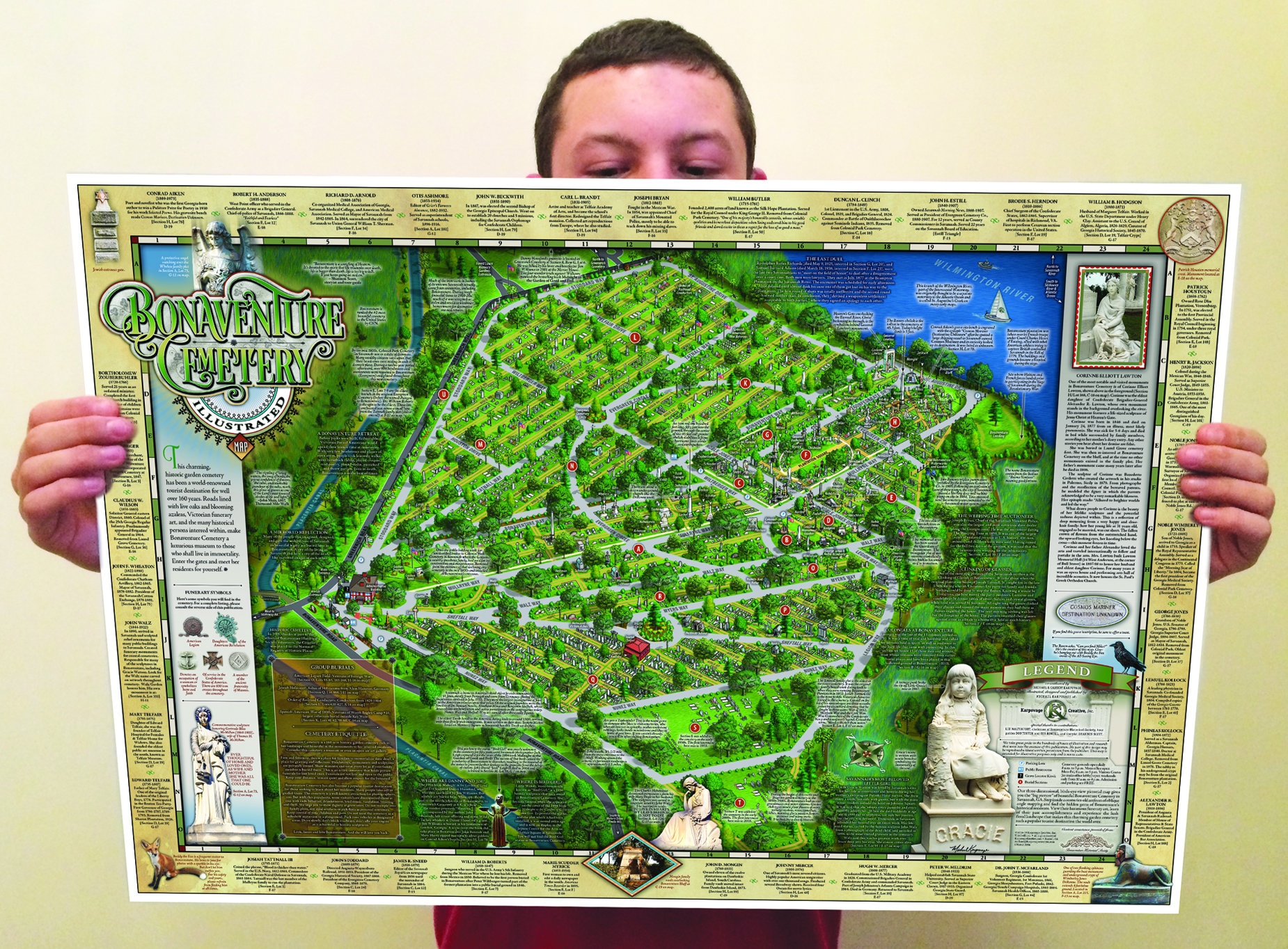 Bonaventure Cemetery Map
