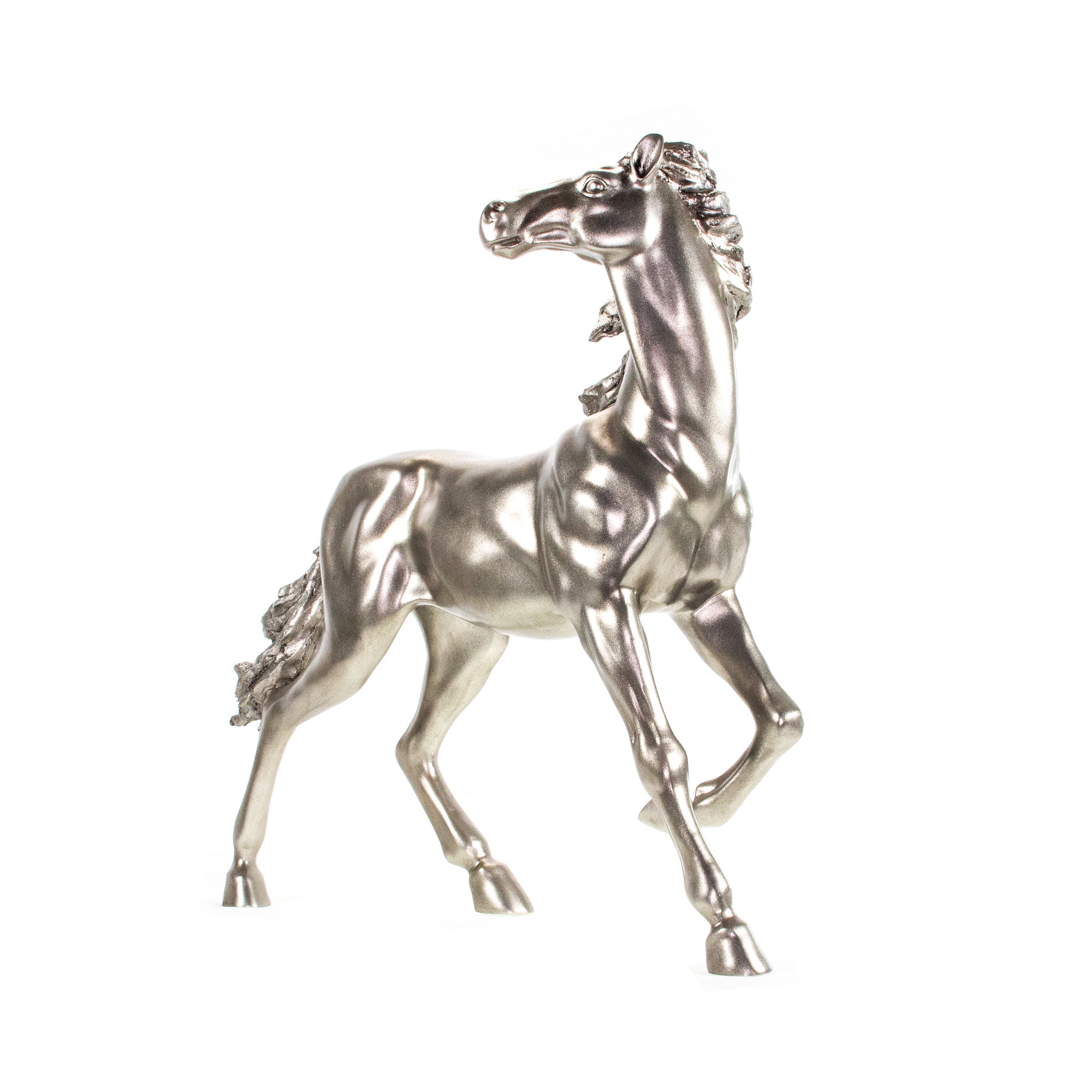 Sculpture Statue Horse Platinum Silver Large Decoration - Etsy