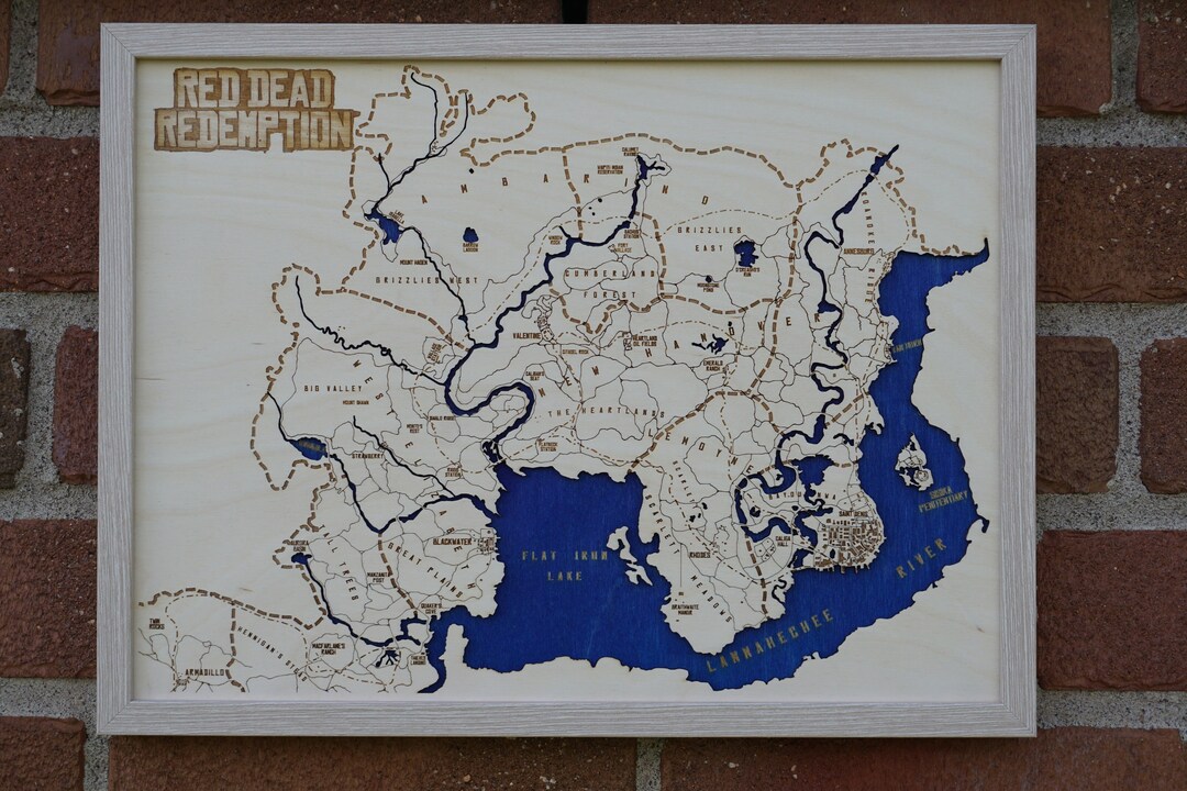 Red Dead Redemption 2 Inspired Map Vector Digital File Svg Ai for ...