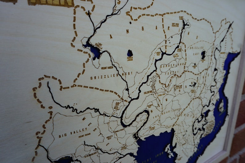 Red Dead Redemption 2 Inspired Map Vector Digital File Svg Ai for ...