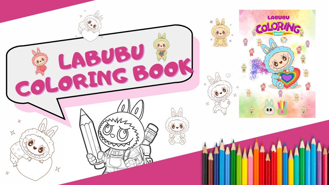 Labubu Back to School Printable Coloring Book: Kids' Activity Sheets ...