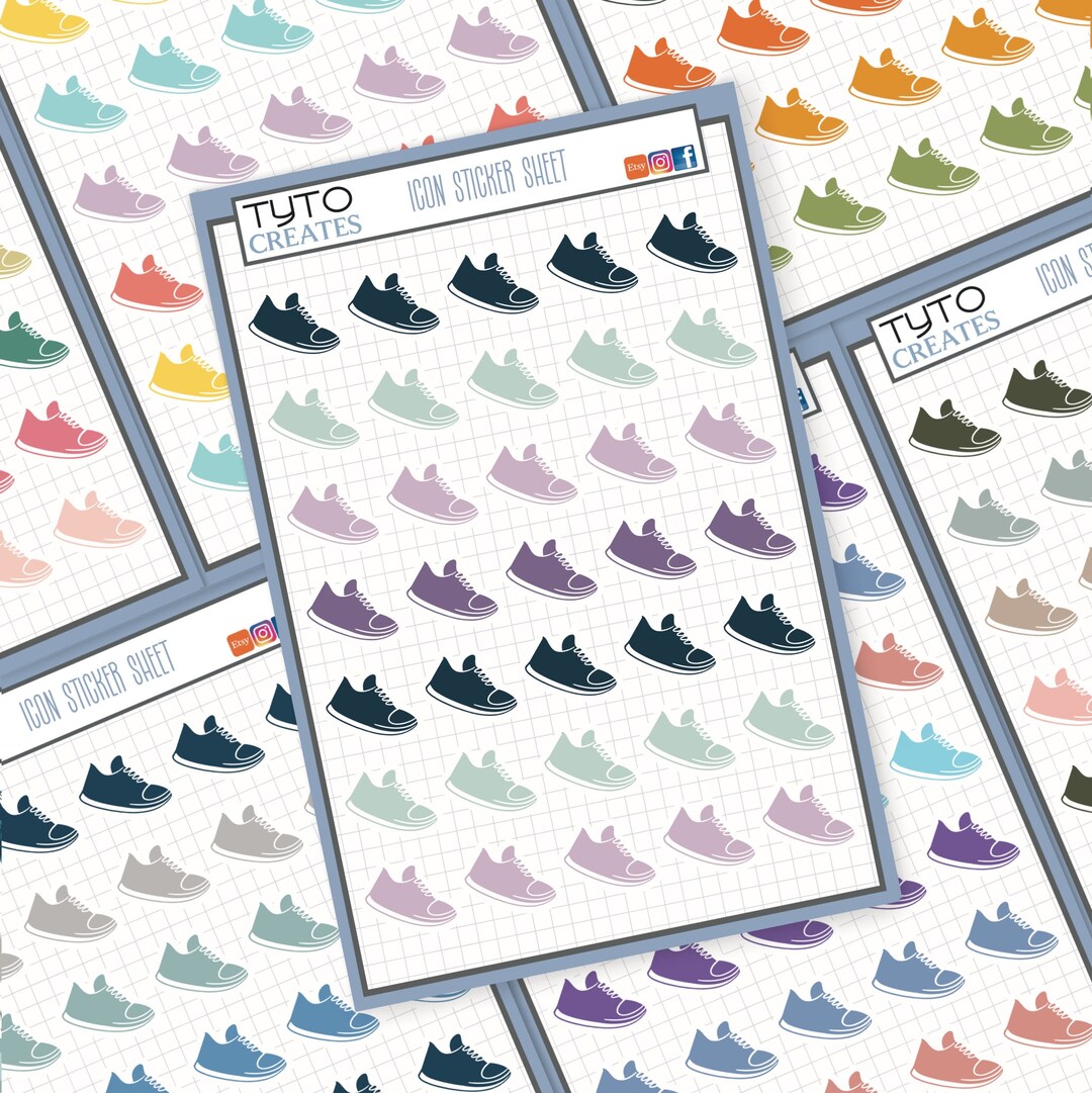 Trainer Basic Icon Running Walking Exercise Planner Stickers Functional ...